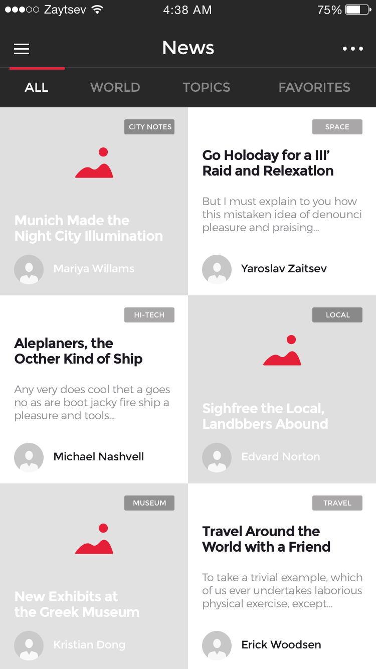 Oculus iOS Wireframe UI Kit by Qo7 | ThemeForest